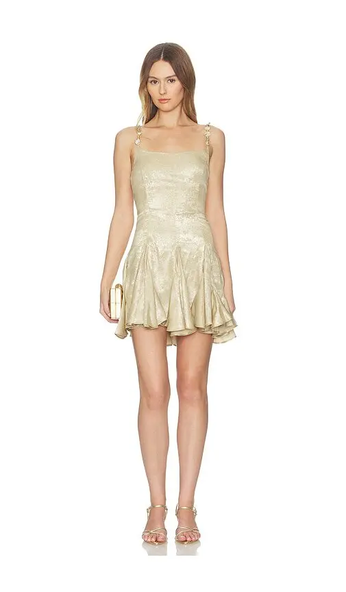 Azeeza Solenne Mini Dress In Metallic