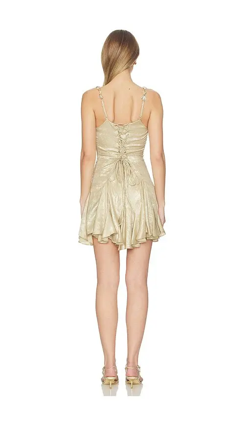 Azeeza Solenne Mini Dress In Metallic