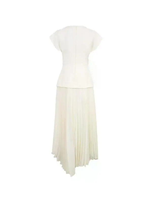 Acler Bollow Square-neck Pleated Maxi Dress