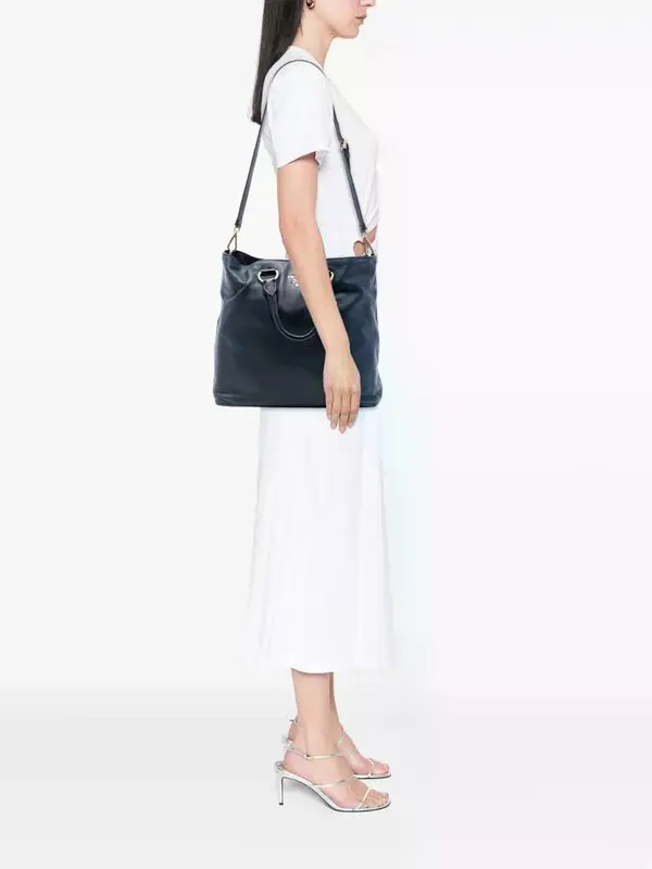Prada Soft Calf Open Convertible Tote Satchel