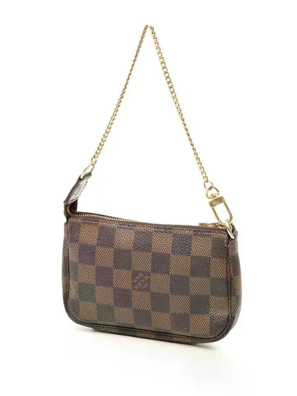 LOUIS VUITTON 2008 Damier Ebene Mini Pochette Accessoires Handbag - Brown