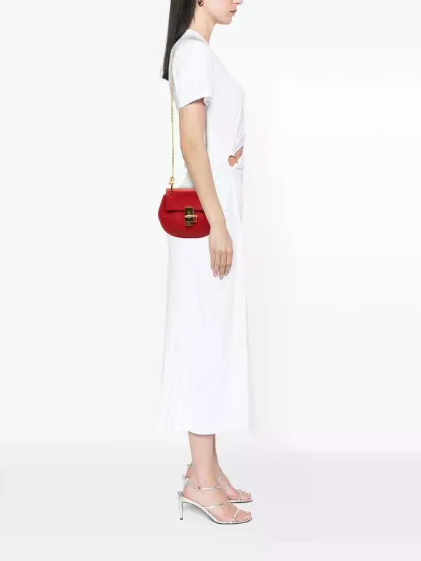 Chloé 2016 Small Leather Drew Crossbody Bag - Red