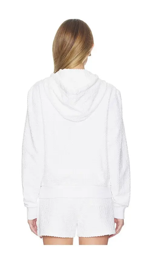 Casablanca Waves Monogram Towelling Zip-up Hoodie