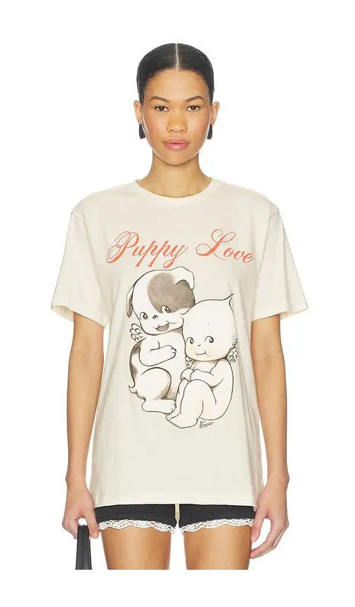 THE FORECAST AGENCY Puppy Love Tee - Cream