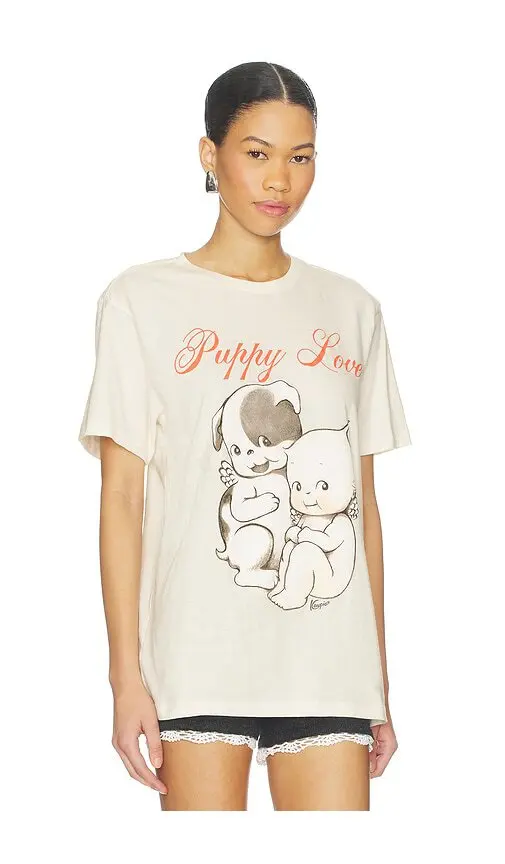 THE FORECAST AGENCY Puppy Love Tee - Cream