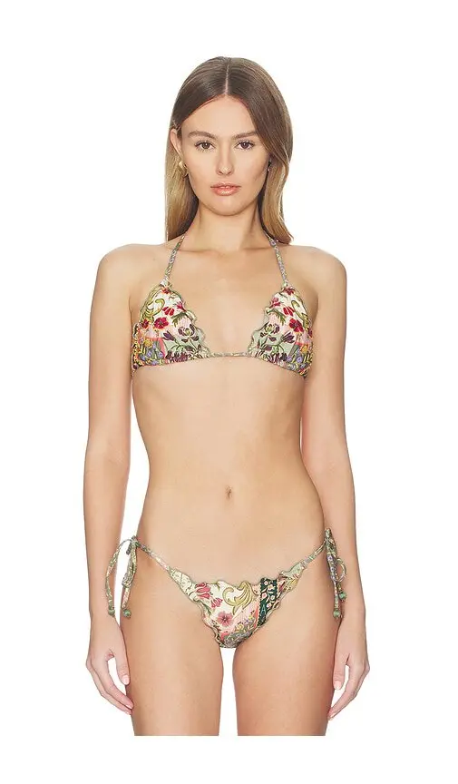Agua Bendita Lolita Aura Triangle Bikini Top - Multicolor