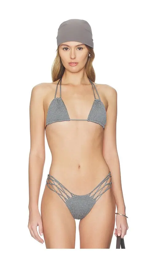 INDAH Ali Bikini Top - Metal