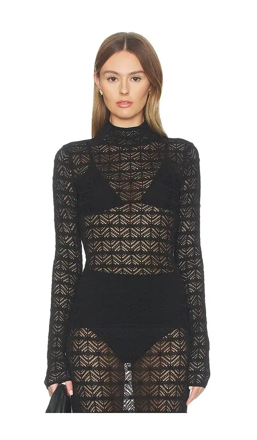 Nbd Kyriah Pointelle Knit Top