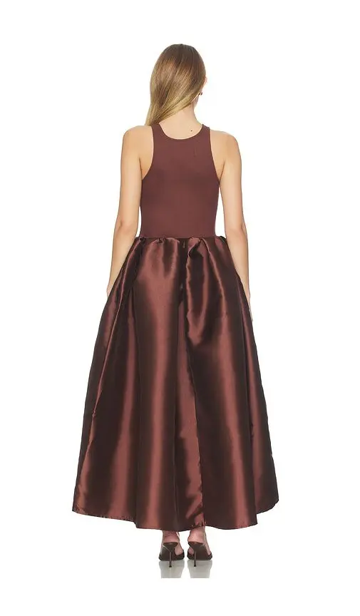 open lace back dress Pink Silk/Polyester Satin Fabric main image 0
