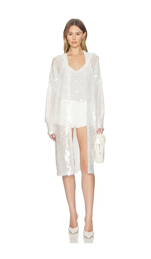 Norma Kamali Hooded Robe - White