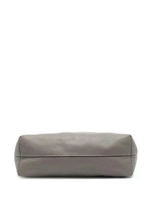Prada Vitello Daino Open Convertible Tote Satchel - Grey