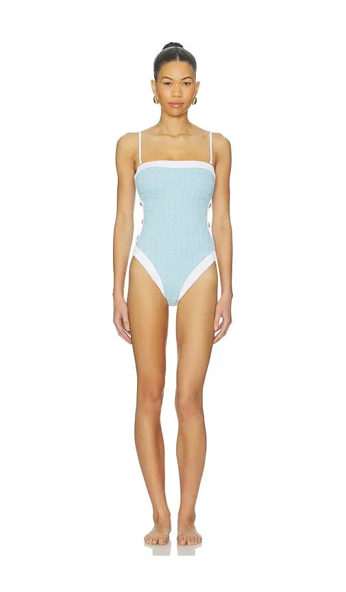 L'Agence Tory One Piece Swimsuit - Powder Blue