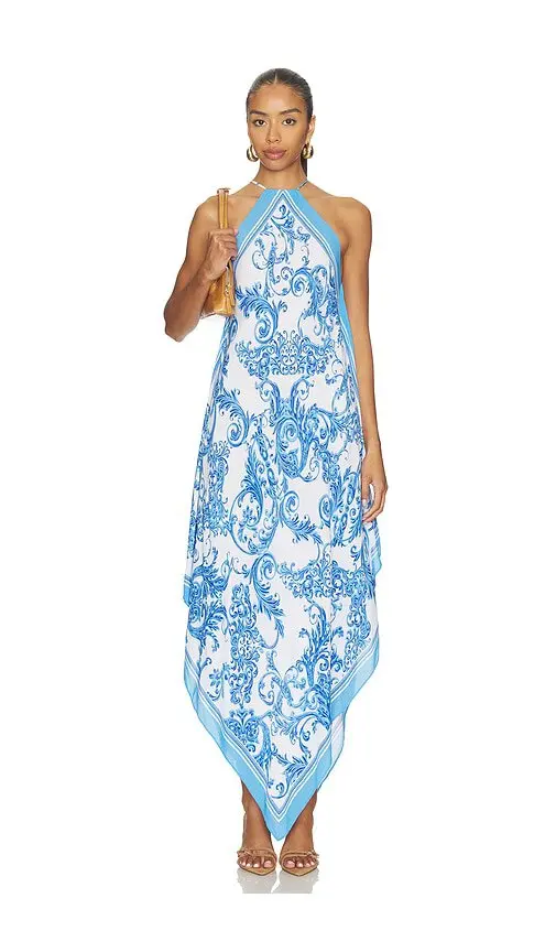 L'Agence Elise Halter Midi Dress