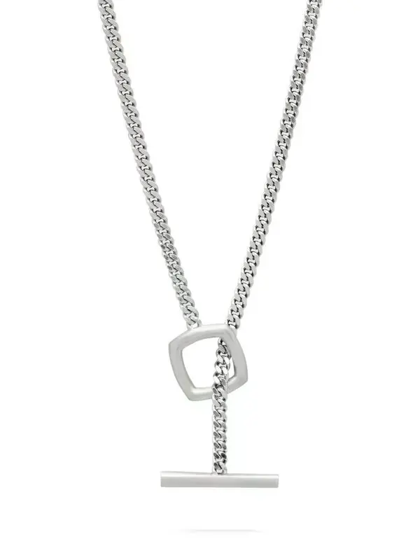 Tom Wood Curb Chain Square-frame Pendant Necklace - Grey
