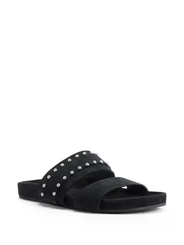 GIUSEPPE ZANOTTI Ryan Double-banded Studded Sandals - Black