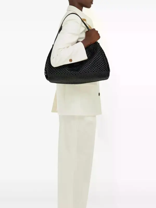 FERRAGAMO Large Woven Leather Tote