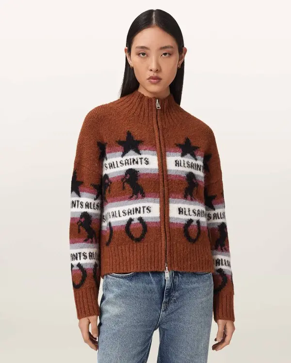 ALLSAINTS Epona Jacquard Cardigan