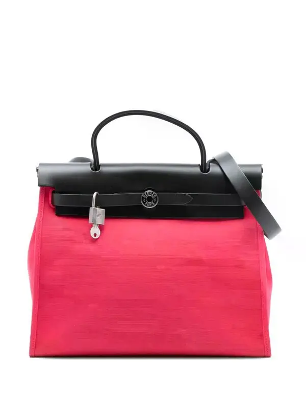 Hermès 2017 Toile Herbag Zip 31 Satchel - Pink