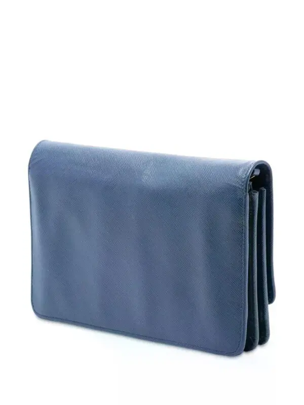 Prada Saffiano Wallet On Chain Crossbody Bag - Blue