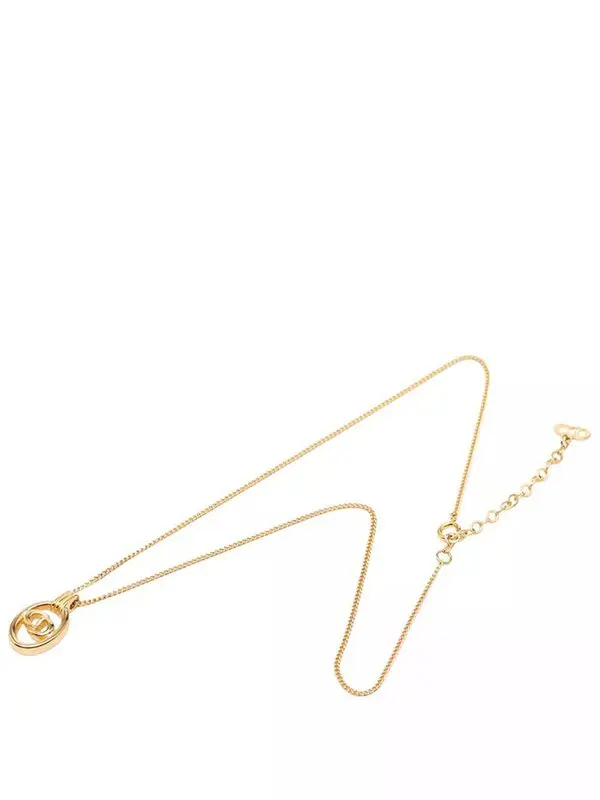 Dior Cd Logo Pendant Necklace - Gold
