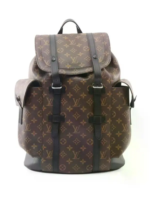 LOUIS VUITTON Monogram Macassar Christopher Mm Backpack