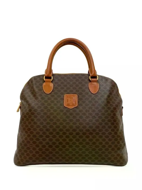 Celine 1995 Macadam Coated Canvas Dome Handbag