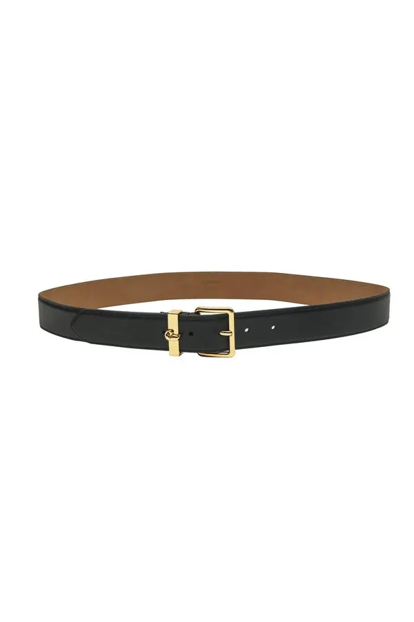 TESS LORENZ Belt With Goose Buckle - Black