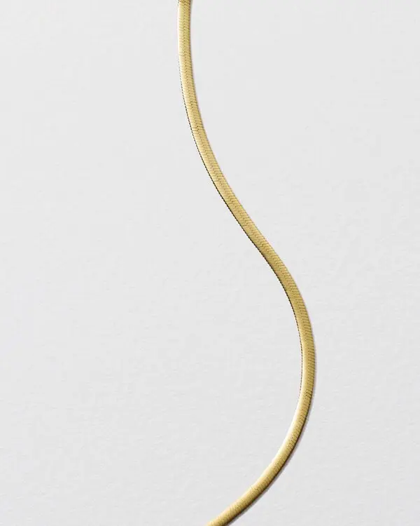 ROXANNE FIRST Gold Reversible Snake Chain Necklace