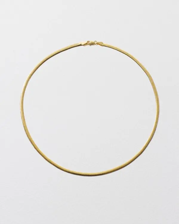 ROXANNE FIRST Gold Reversible Snake Chain Necklace