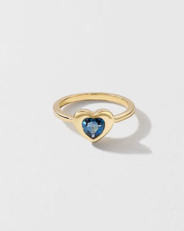 ROXANNE FIRST Topaz Heart Ring - Yellow Gold