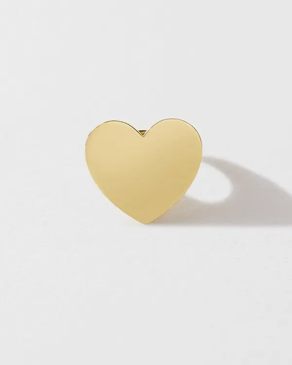 ROXANNE FIRST 14k Gold Jimmy Mac Heart Signet Ring - Yellow Gold