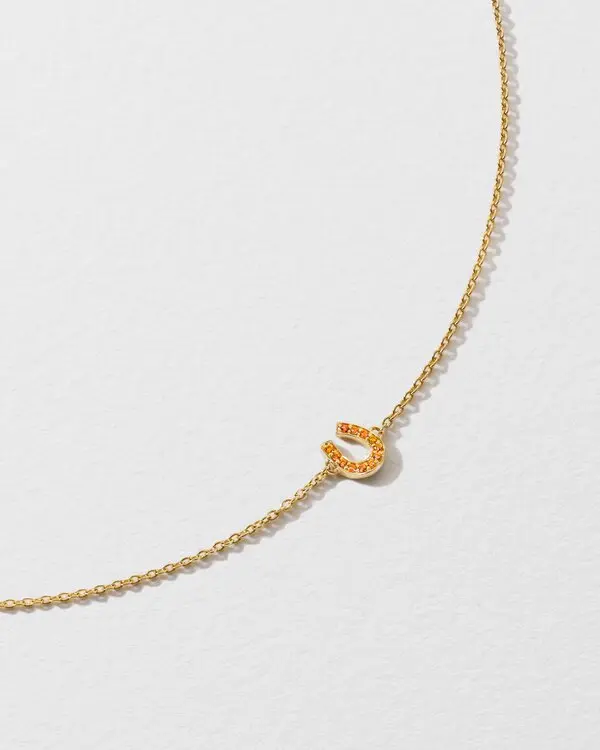 ROXANNE FIRST Sapphire Horseshoe Icon Bracelet - Yellow Gold