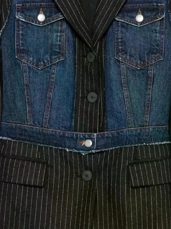 JEAN PAUL GAULTIER Denim Pinstripe Blazer
