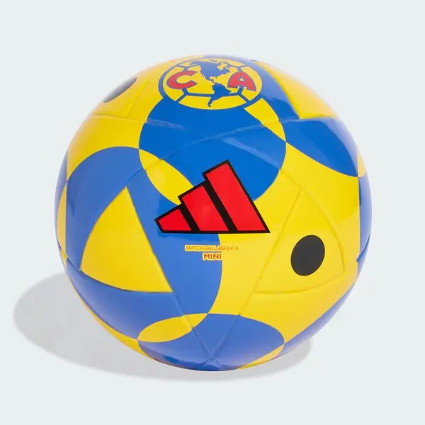 Adidas Club America Mini Home Soccer Ball - Yellow / Black / Hi-res Blue / Vivid Red