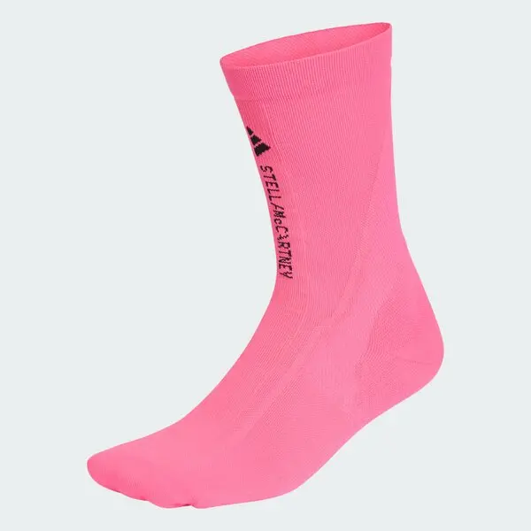 Adidas By Stella Mccartney Crew Socks - Solar Pink / Black