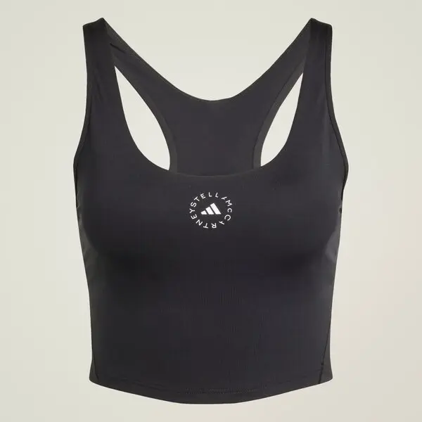 Adidas By Stella Mccartney Cropped Yoga Top - Black