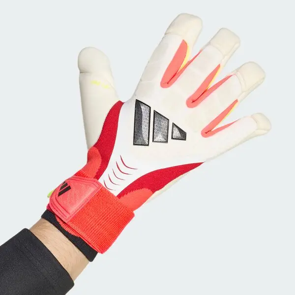 Adidas Predator Goalkeeper Pro Hybrid Strap Glove - White / Lucid Red / Black