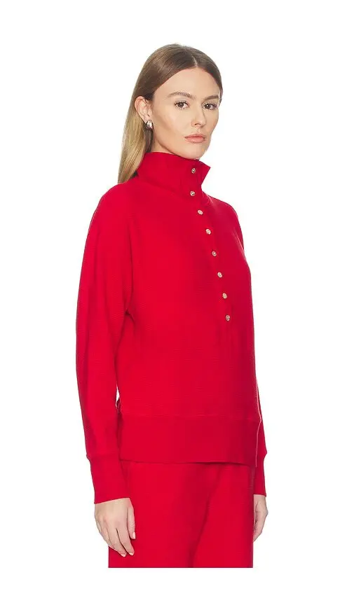 NEGATIVE UNDERWEAR Waffle Knit Pullover - Red
