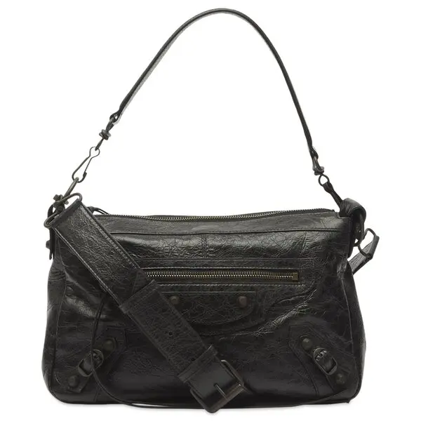 Balenciaga Le City Moto Leather Bag - Black