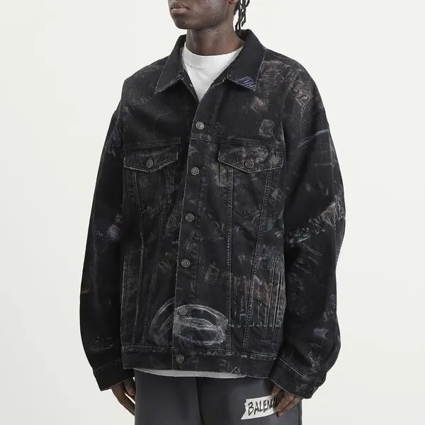 Balenciaga Washed Crayon Oversized Jacket