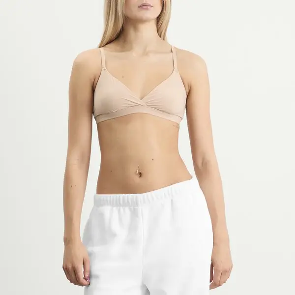 SKIMS Fits Everybody Crossover Bralette - Clay
