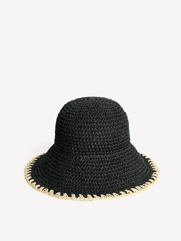 BY MALENE BIRGER Strawilla Paper Hat - Black