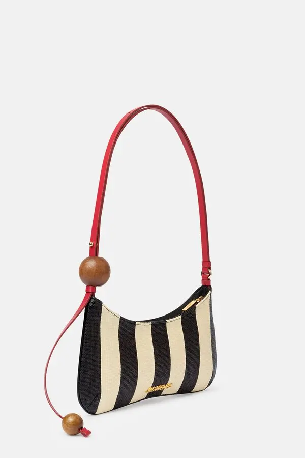 Jacquemus Le Bisou Pearl Raffia Shoulder Bag