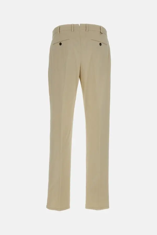 PT TORINO Union Stretch Gabardine Trousers - Beige