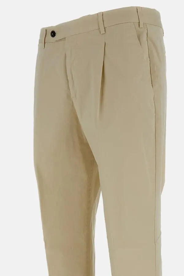 PT TORINO Union Stretch Gabardine Trousers - Beige