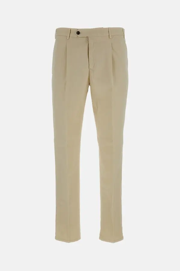 PT TORINO Union Stretch Gabardine Trousers - Beige