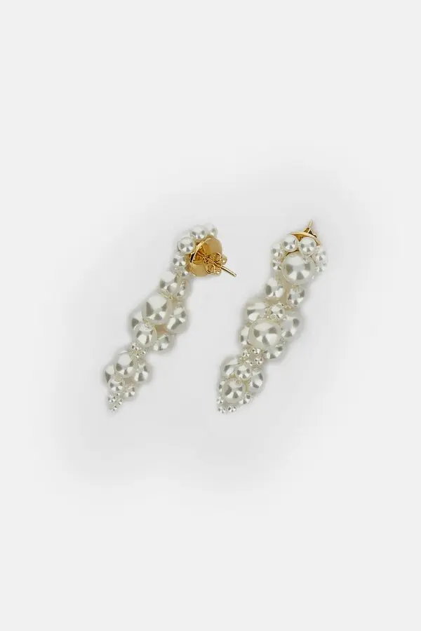 Simone Rocha Cluster Earrings - White