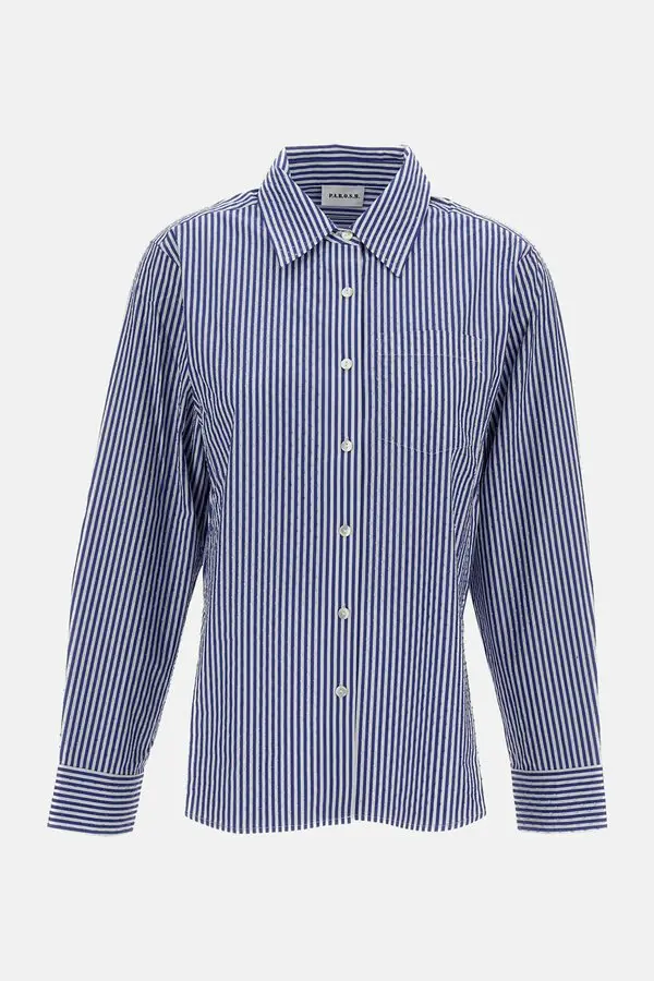 PAROSH Striped Cotton Shirt