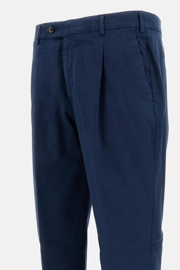 PT TORINO Union Stretch Gabardine Trousers - Blue