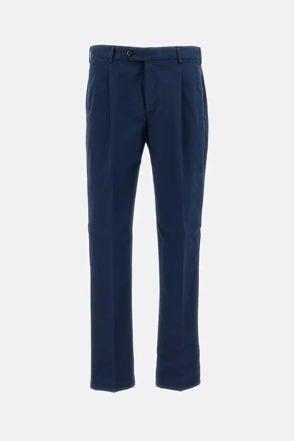 PT TORINO Union Stretch Gabardine Trousers - Blue